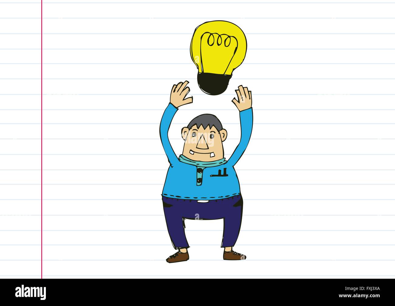 Cartoon man thinking style illustration Stock Vector Image & Art - Alamy