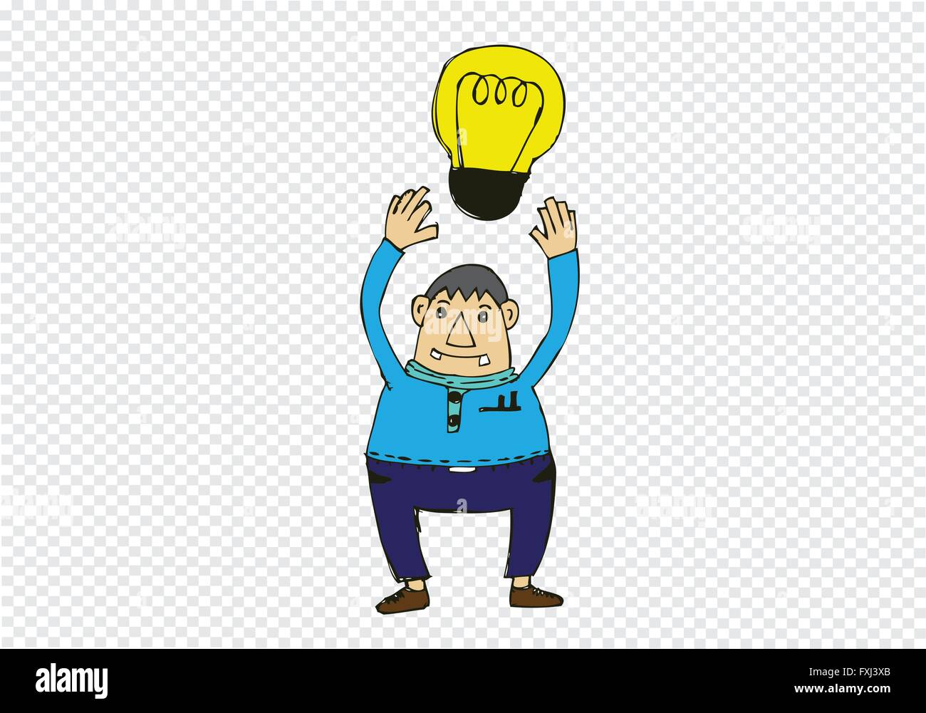 Cartoon man thinking style illustration Stock Vector Image & Art - Alamy