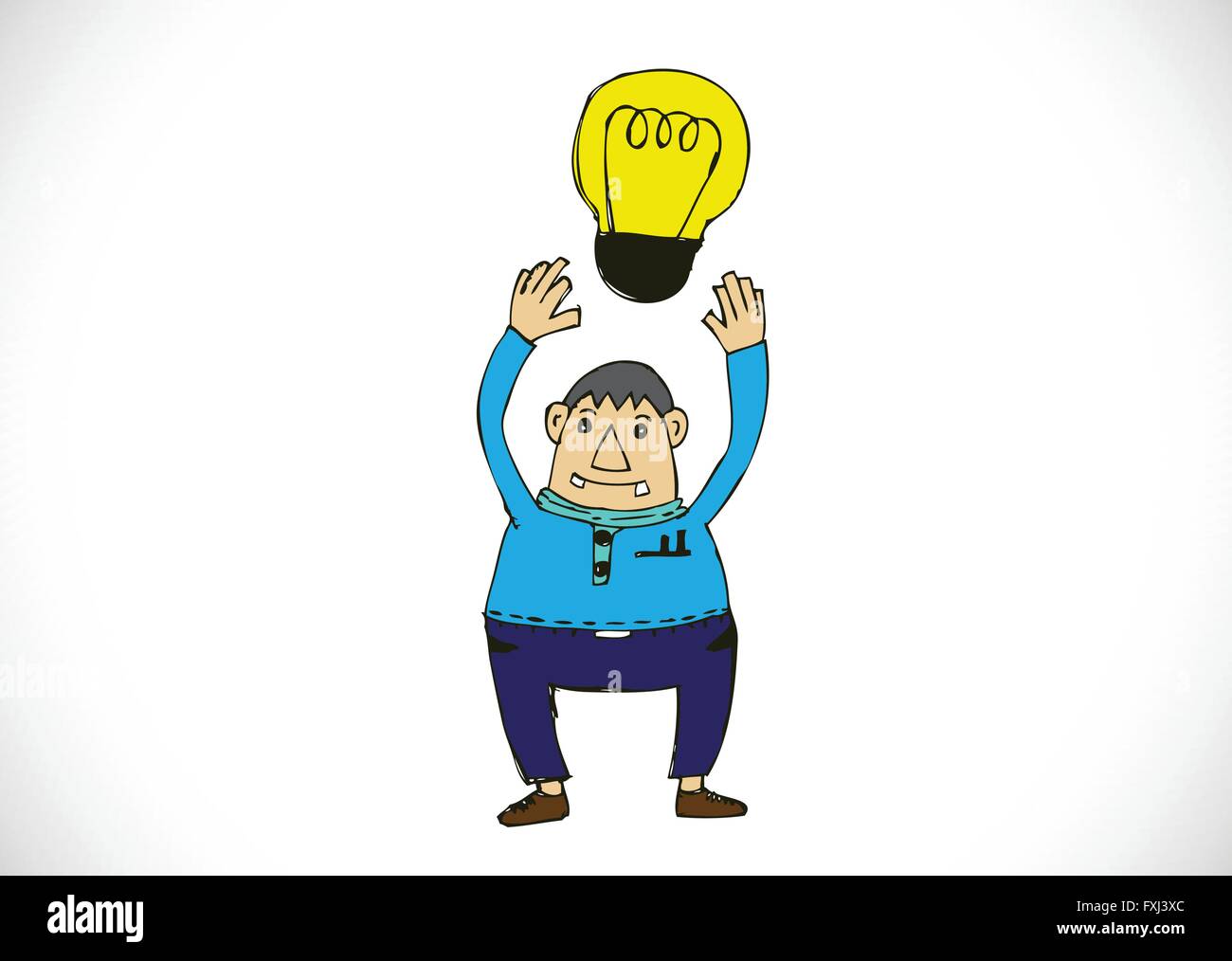 Cartoon man thinking style illustration Stock Vector Image & Art - Alamy