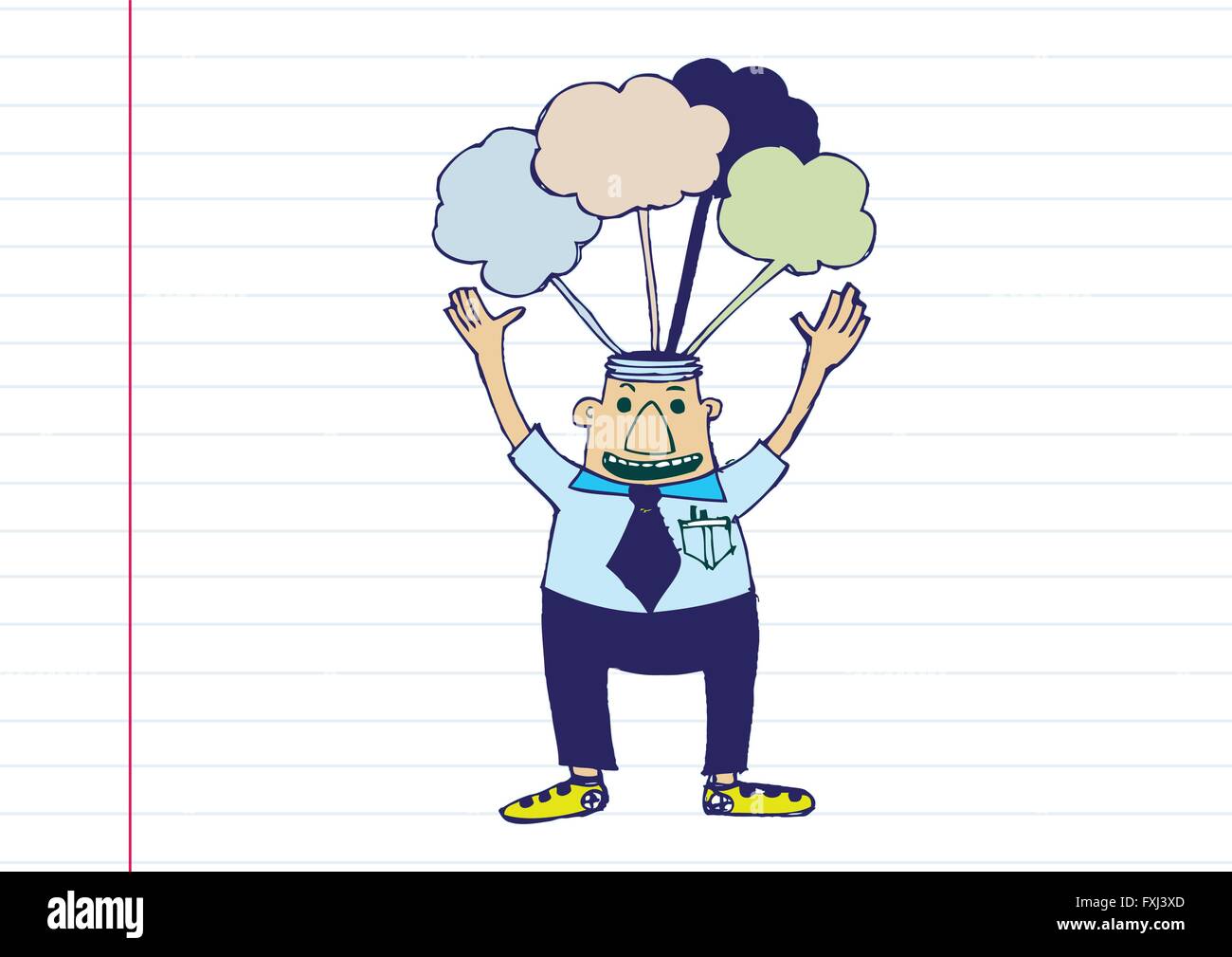 Cartoon man thinking style illustration Stock Vector Image & Art - Alamy