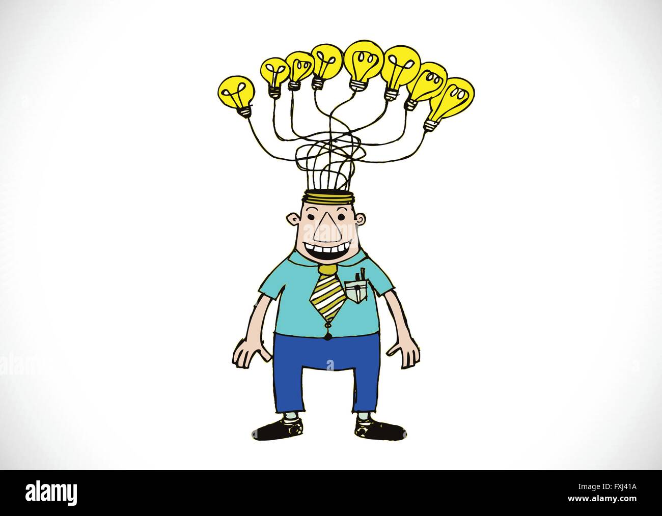 Cartoon man thinking style illustration Stock Vector Image & Art - Alamy