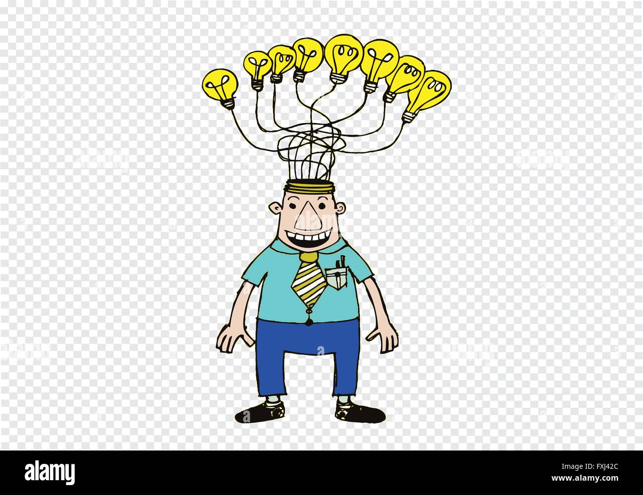 Cartoon man thinking style illustration Stock Vector Image & Art - Alamy