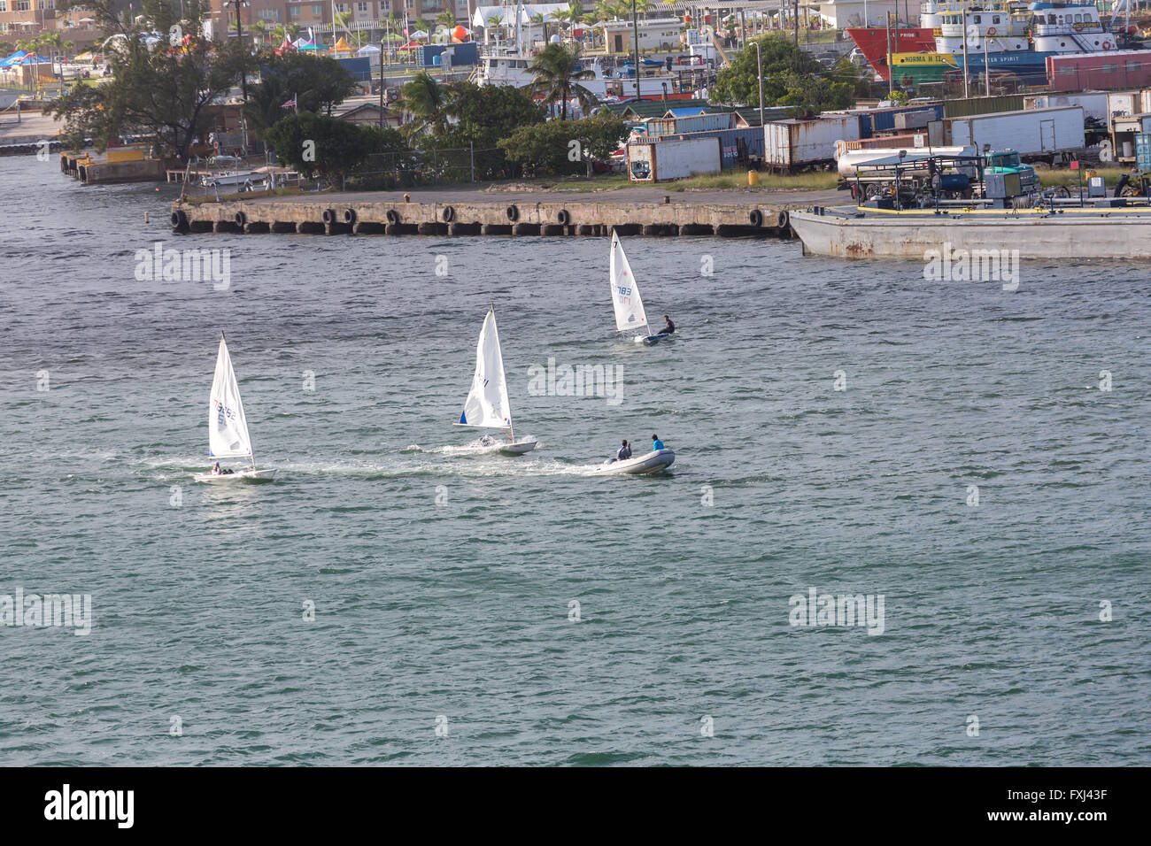 Boats in the Harbor near San Juan, Puerto Rico Stock Photo - Alamy