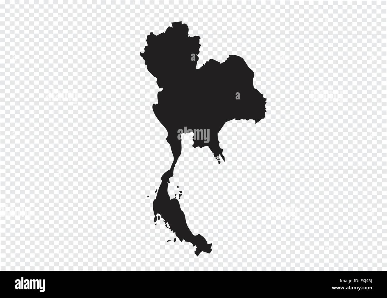 Thailand map map in Stock Vector Images - Alamy