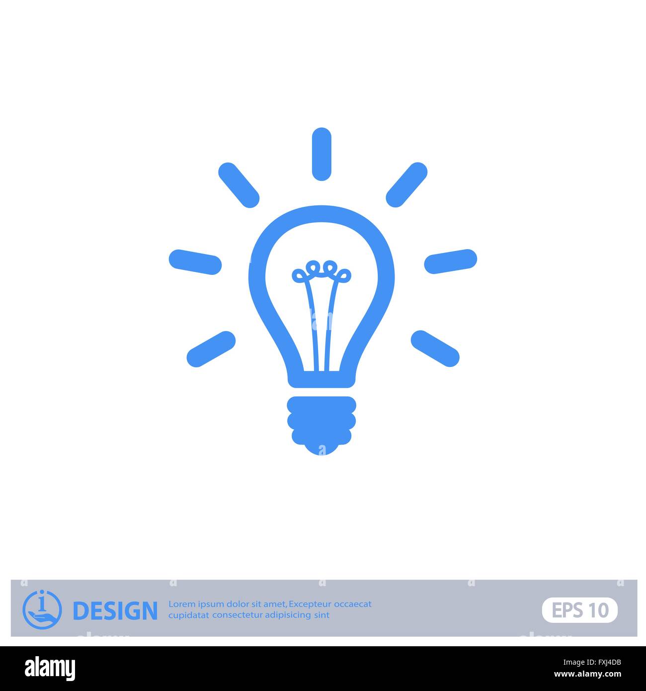 Pictograph of light bulb Stock Vector Image & Art - Alamy