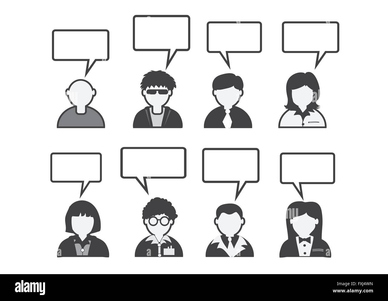 People icon and peoples talking Speech Bubble Stock Vector Image & Art ...