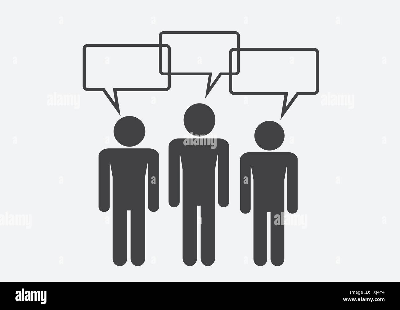 Man People Thinking Talking Conversation Icon Symbol Sign Pictogram ...