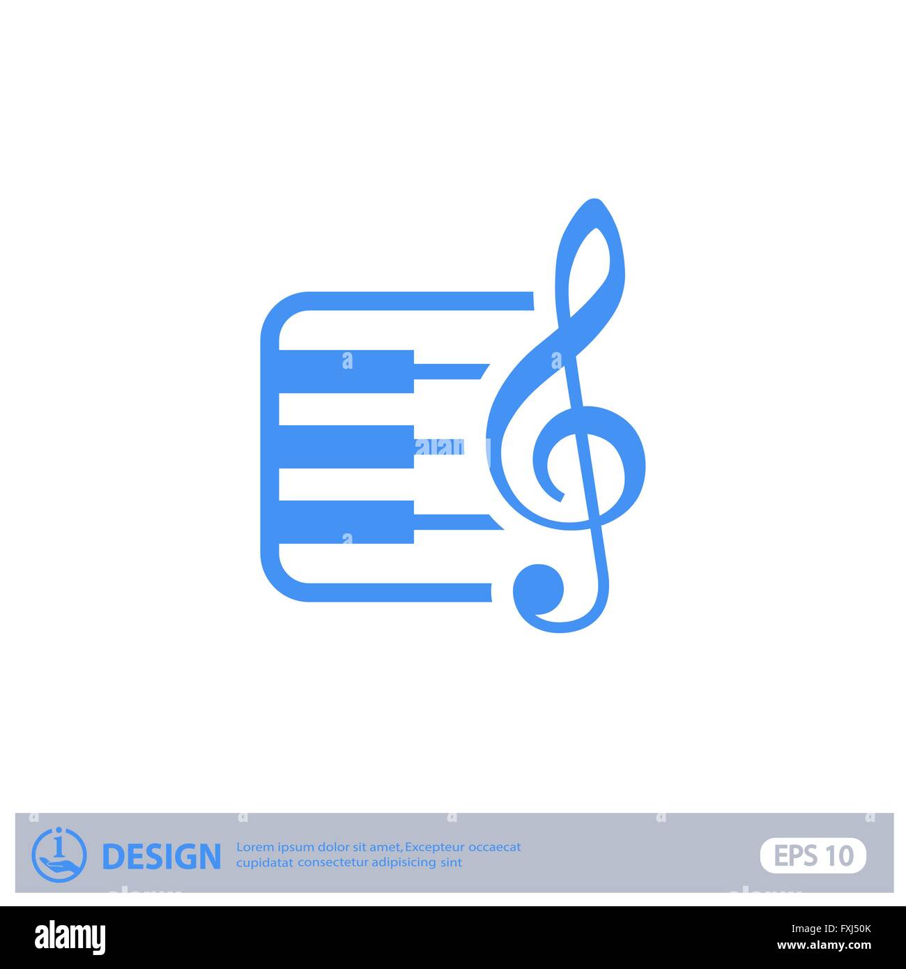 Pictograph of music key and keyboard Stock Vector Image & Art - Alamy