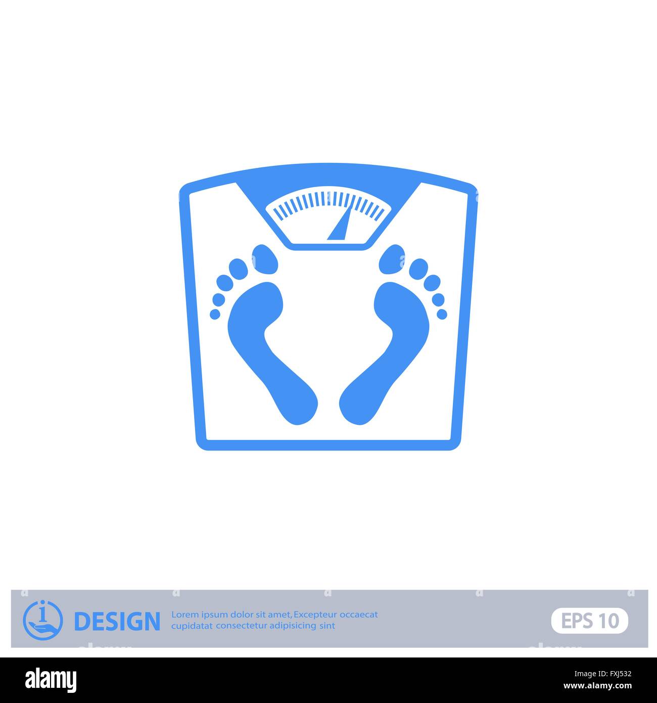 Pictograph of bathroom scale with footprints Stock Vector Image & Art ...