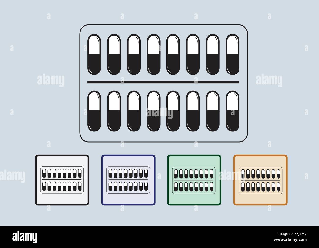 Pills and capsules icon set Stock Vector Image & Art - Alamy