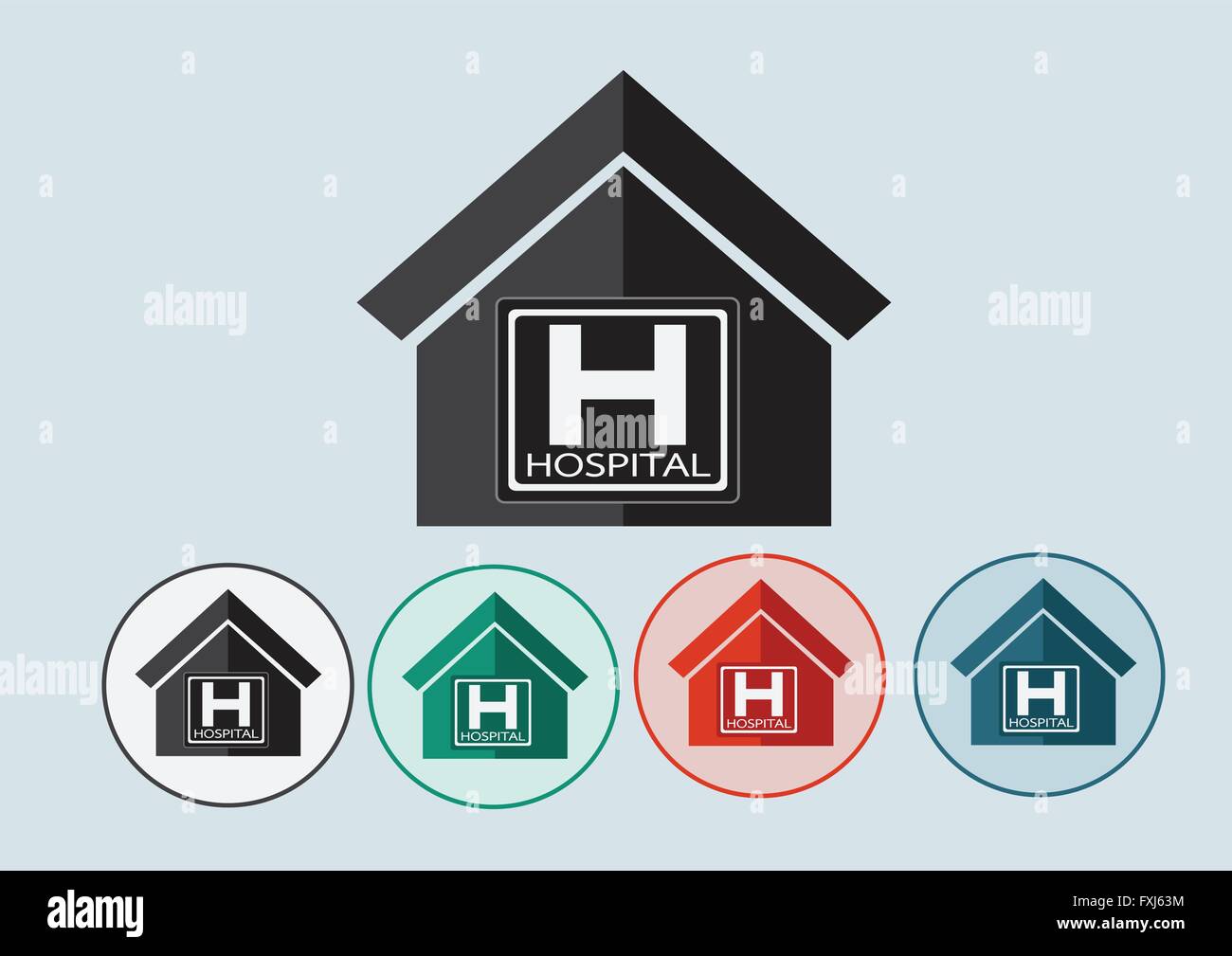 Hospital building icon design in illustration Stock Vector Image & Art ...