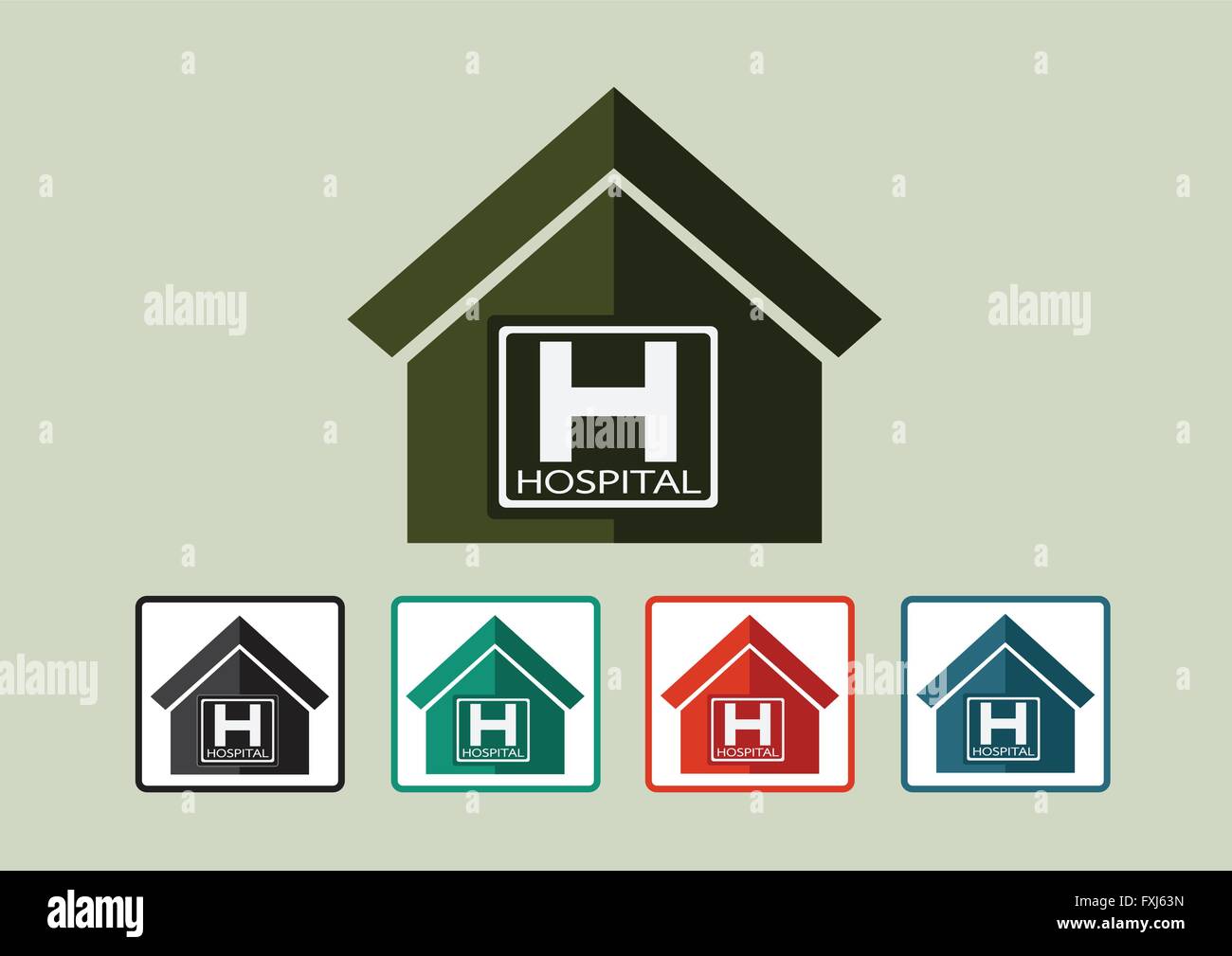Hospital building icon design in illustration Stock Vector Image & Art ...