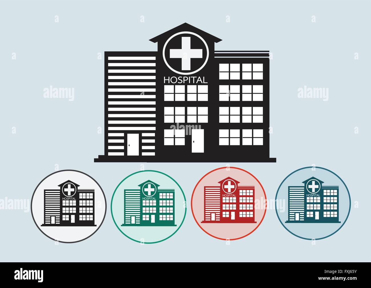 Hospital building icon design in illustration Stock Vector Image & Art ...