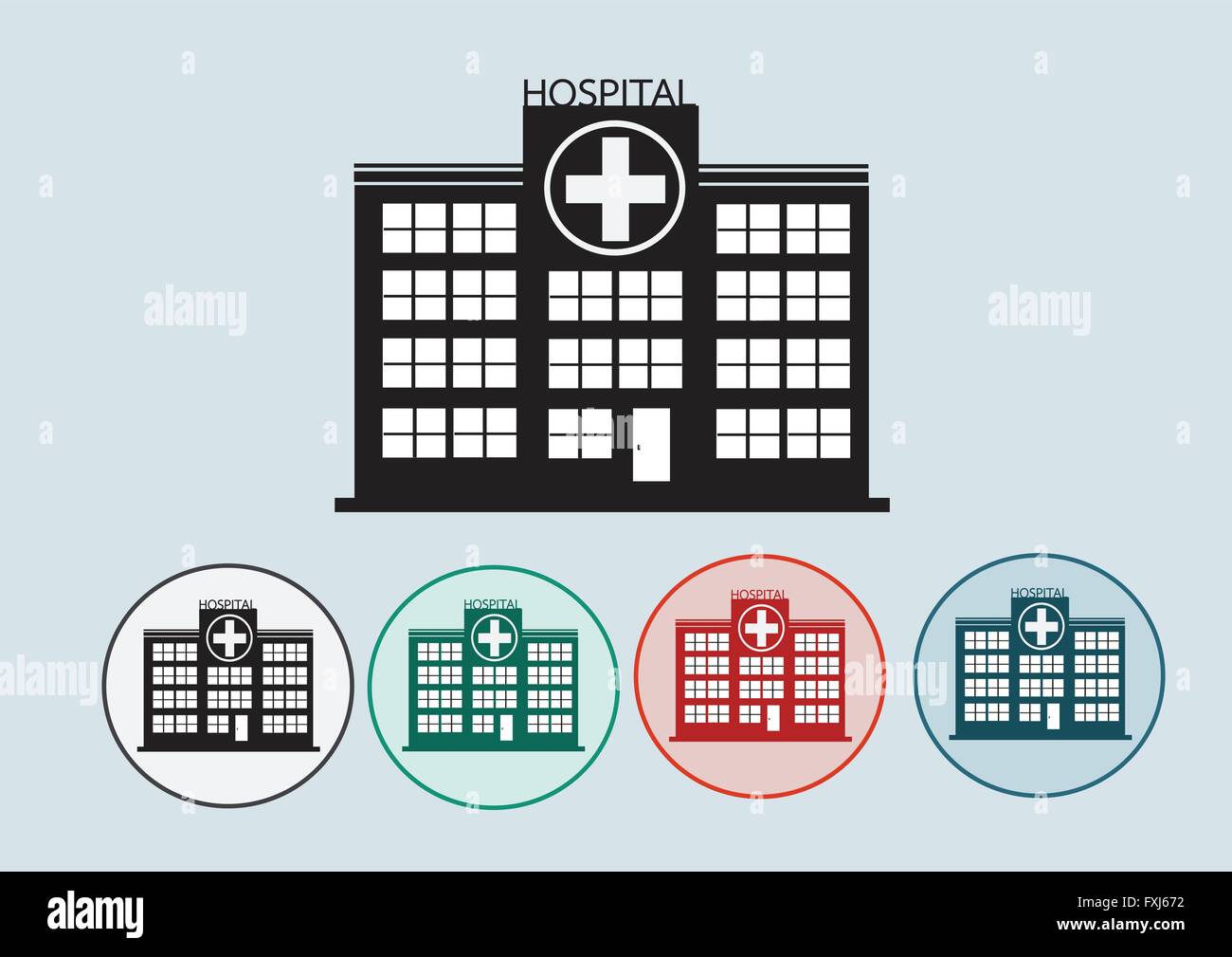 Hospital building icon design in illustration Stock Vector Image & Art ...