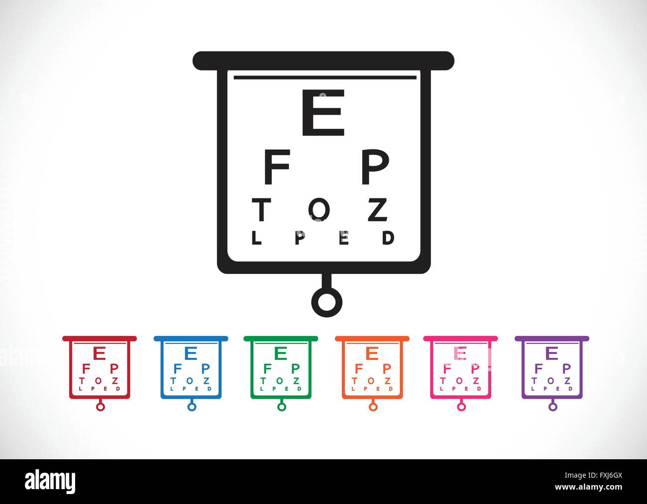 Eye Chart Test Illustration Stock Vector Image & Art - Alamy