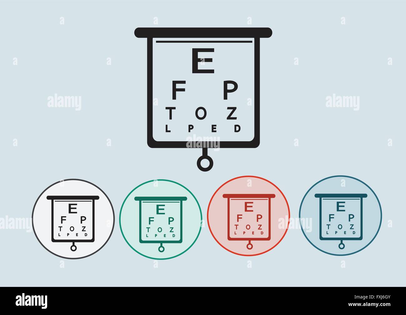 Optician eye test letters Stock Vector Images - Alamy