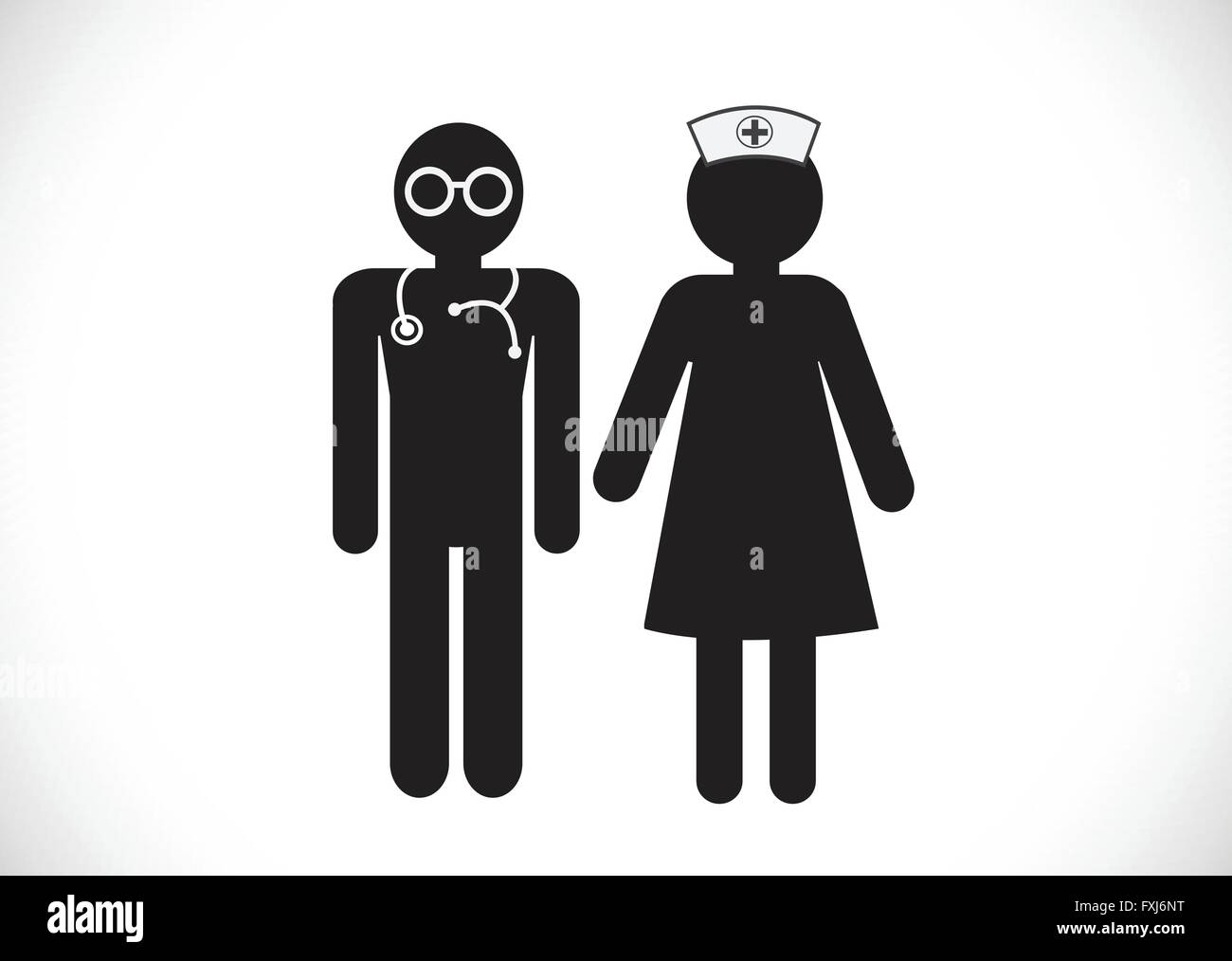 Nurses and doctor icons Stock Vector Image & Art - Alamy