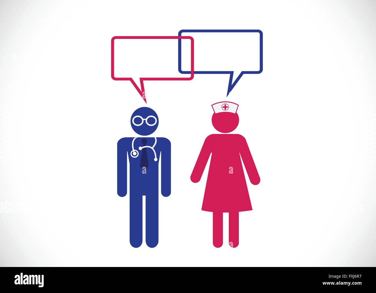 Nurses talking hospital Stock Vector Images - Alamy