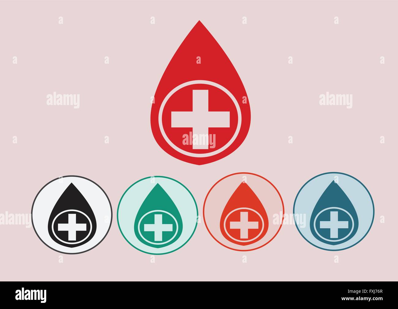 Blood drop icons set Stock Vector Image & Art - Alamy