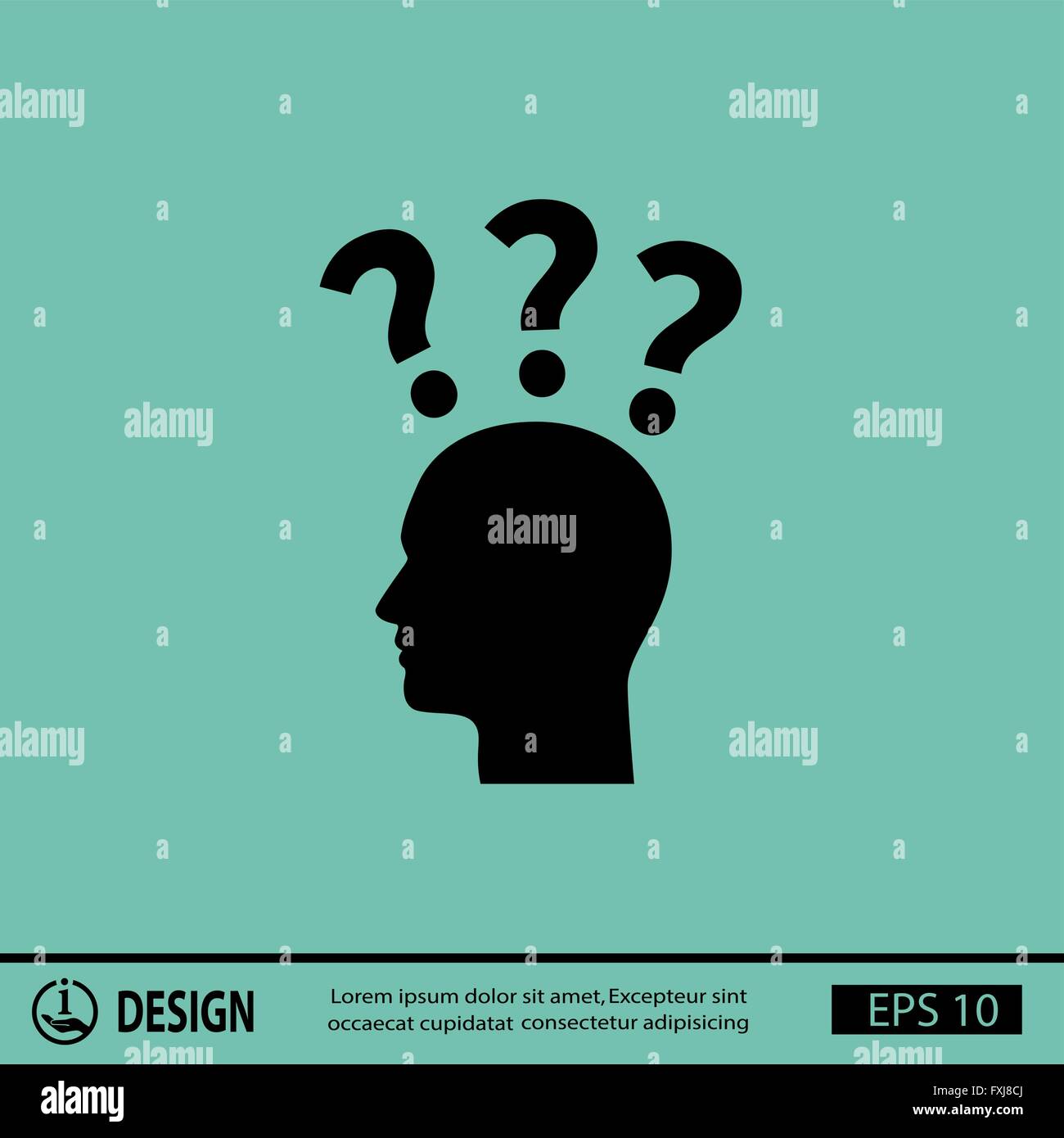 Pictograph of question mark and man Stock Vector Image & Art - Alamy