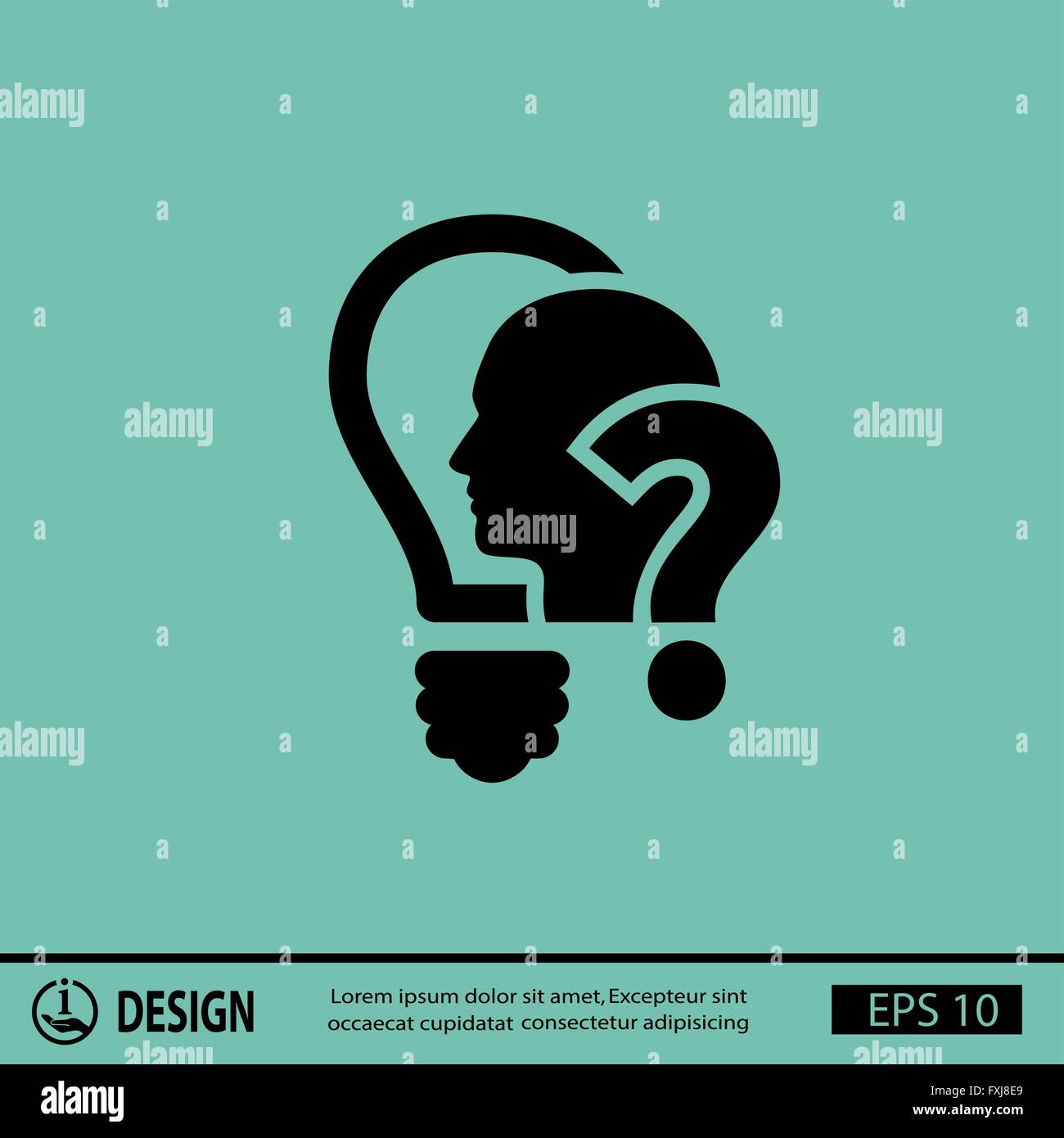 Pictograph of question mark and man Stock Vector Image & Art - Alamy