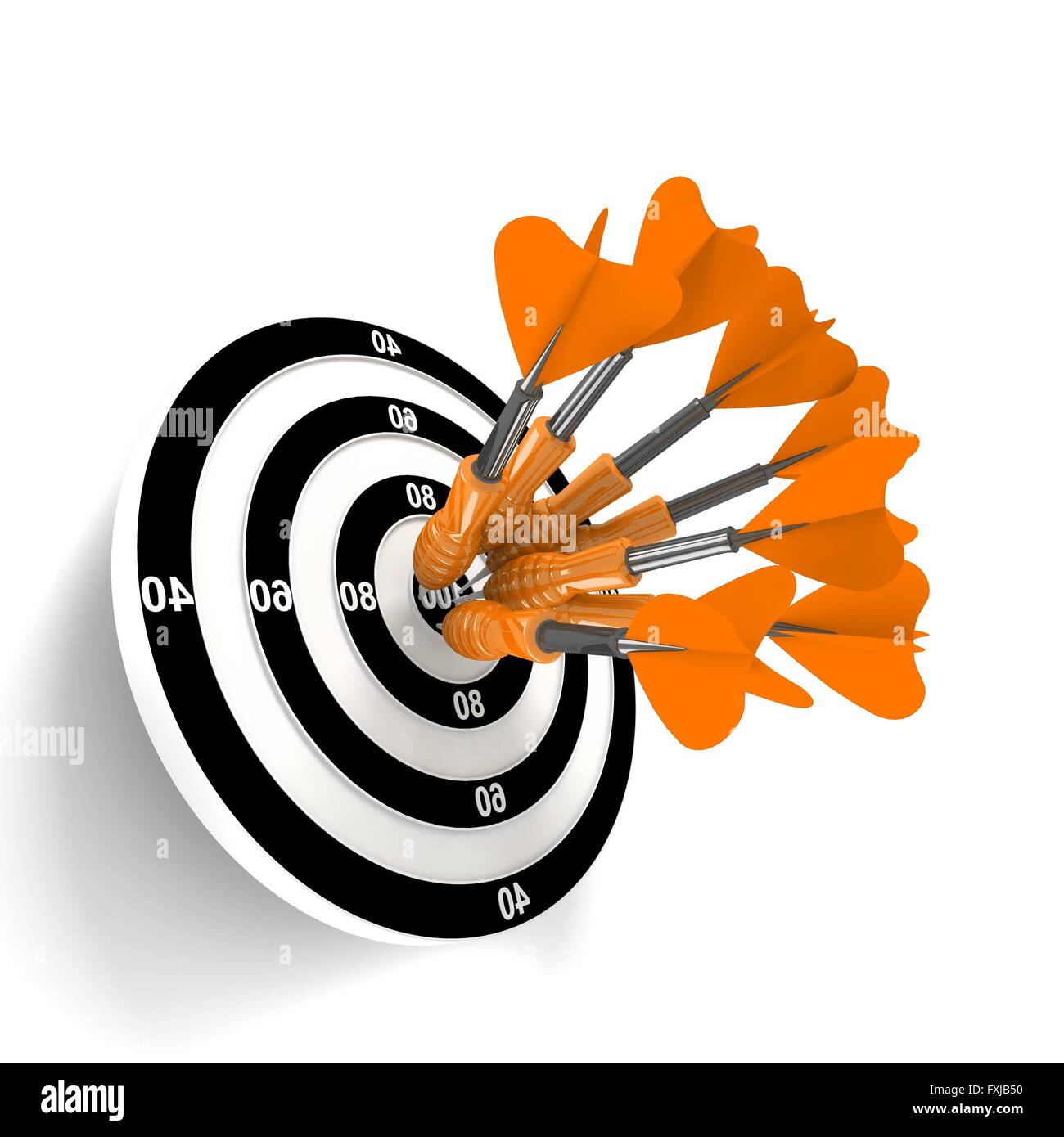 Target. Success concept. 3d illustration Stock Photo - Alamy