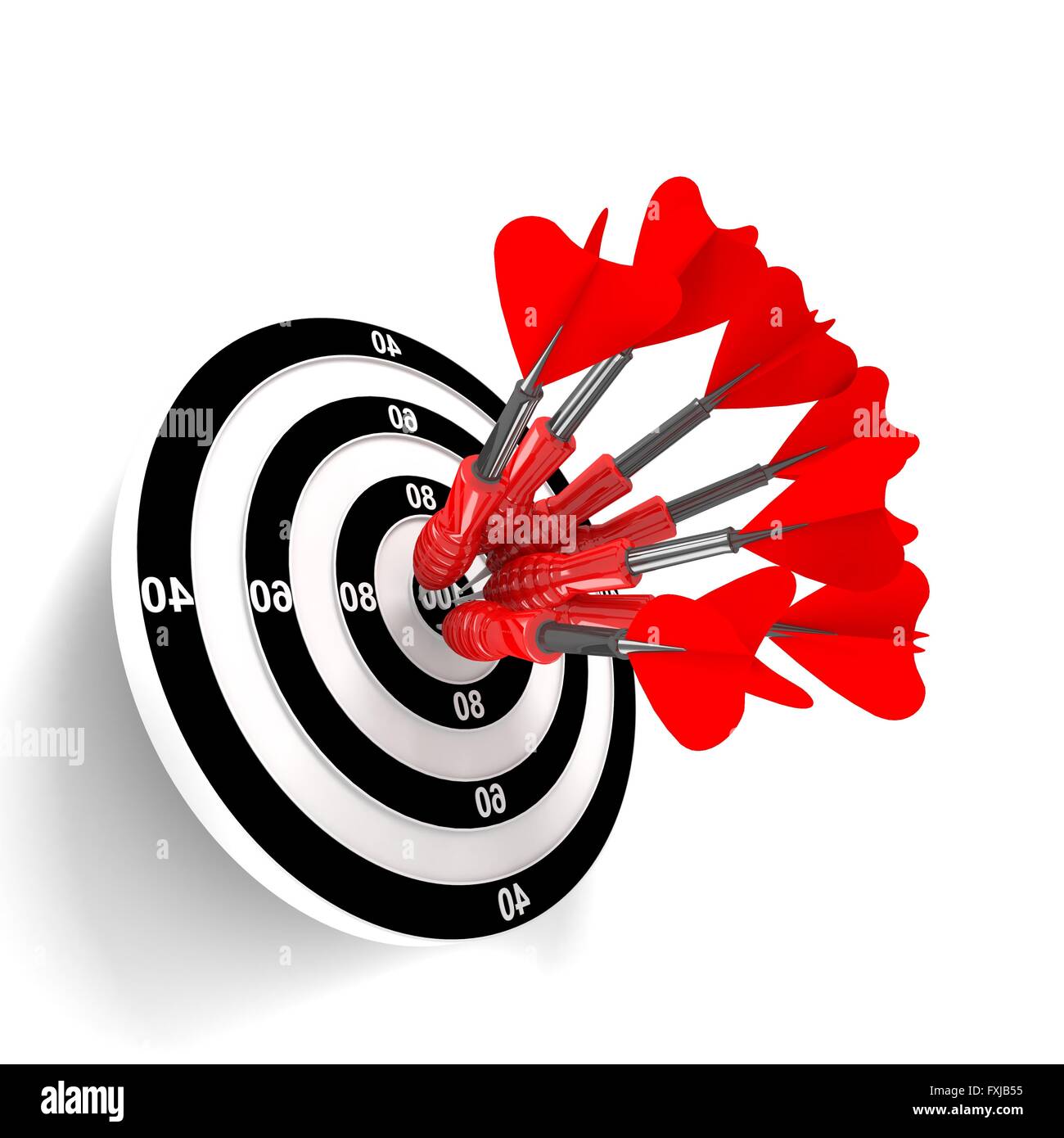 Target. Success concept. 3d illustration Stock Photo - Alamy