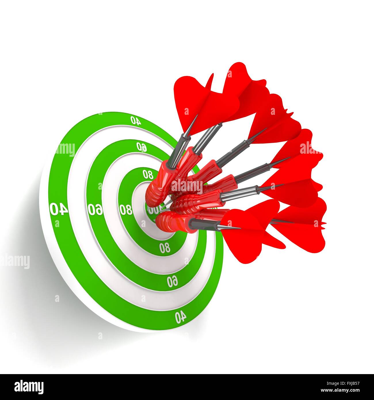 Target. Success concept. 3d illustration Stock Photo - Alamy