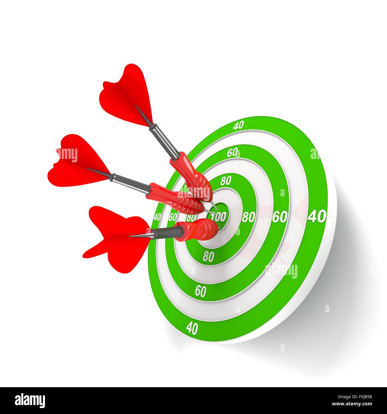 Target. Success concept. 3d illustration Stock Photo - Alamy