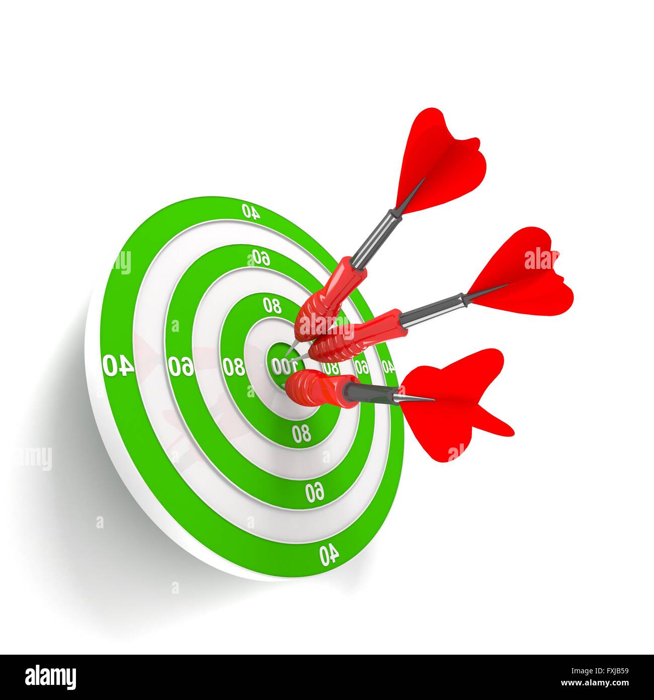 Target. Success concept. 3d illustration Stock Photo - Alamy
