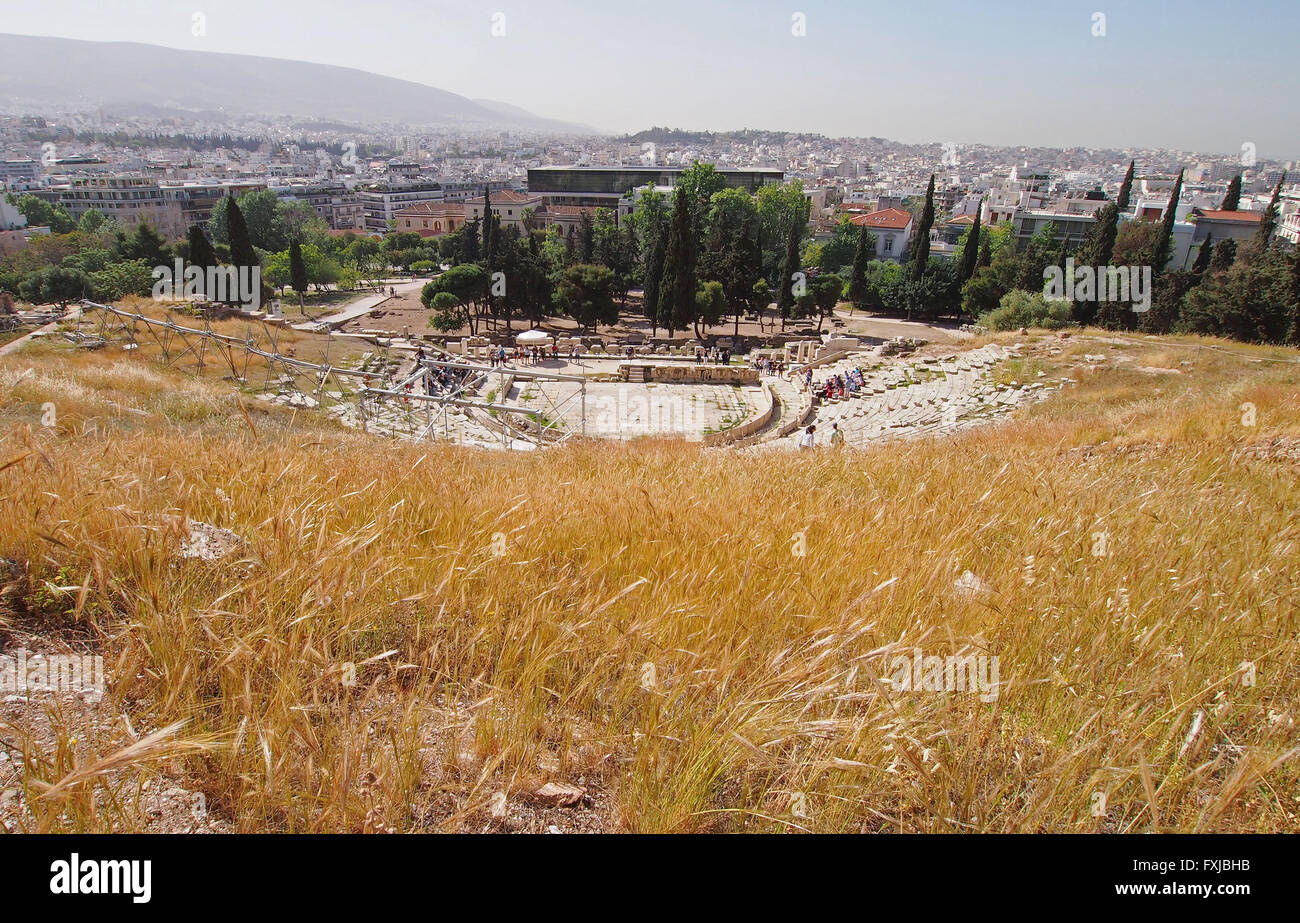 Theater of Dionysus at the foot of the south slope Athenian Acropolis ...