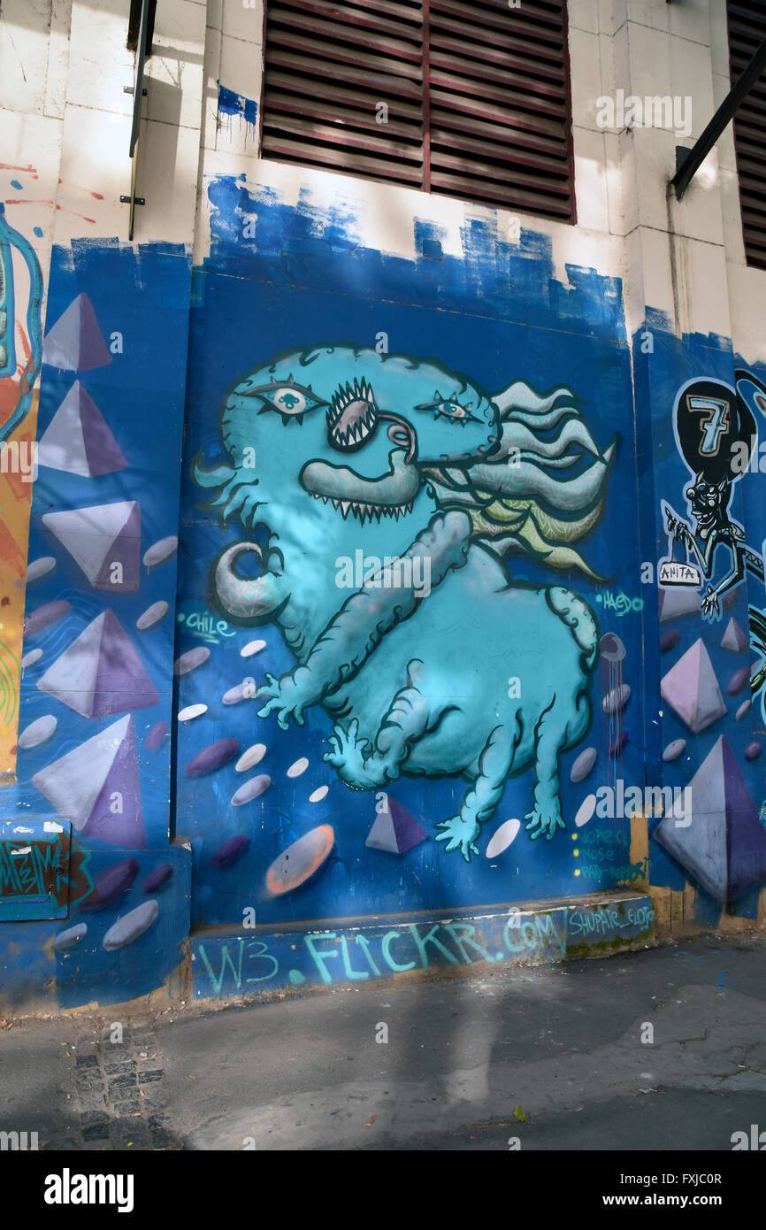 Monster graffiti street art hi-res stock photography and images - Alamy