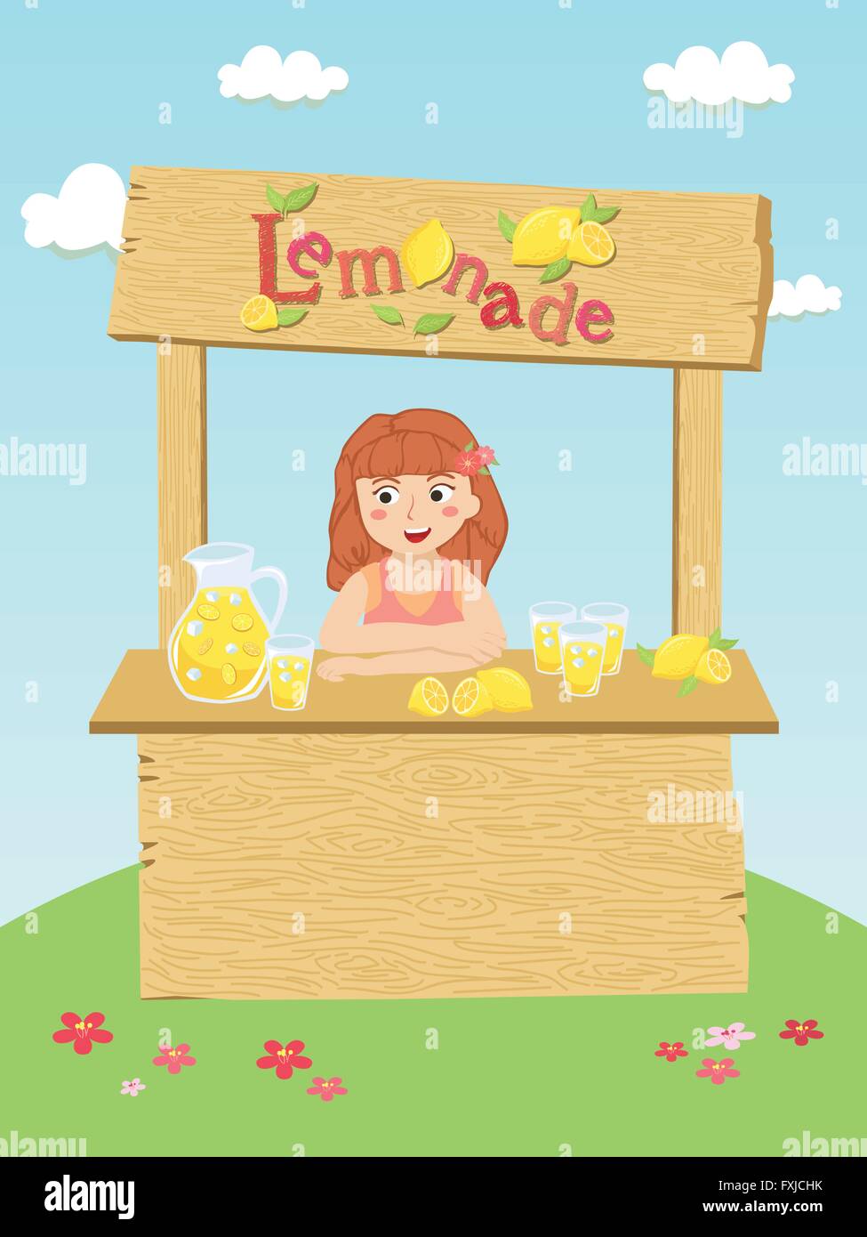 Selling Lemonade Cartoon
