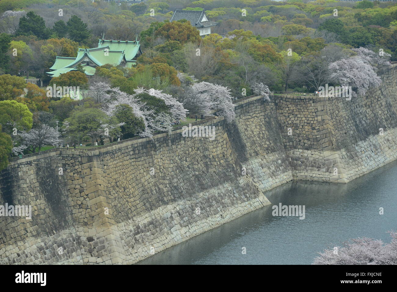 Moat at Osaka Castle, Osaka, Japan Stock Photo - Alamy