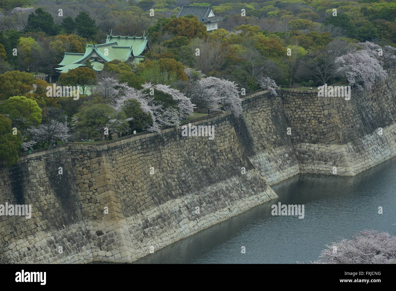 Moat at Osaka Castle, Osaka, Japan Stock Photo - Alamy
