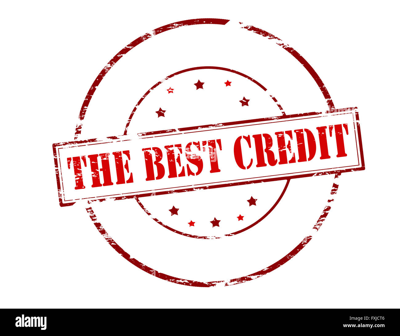 Rubber stamp with text the best credit inside, vector illustration ...