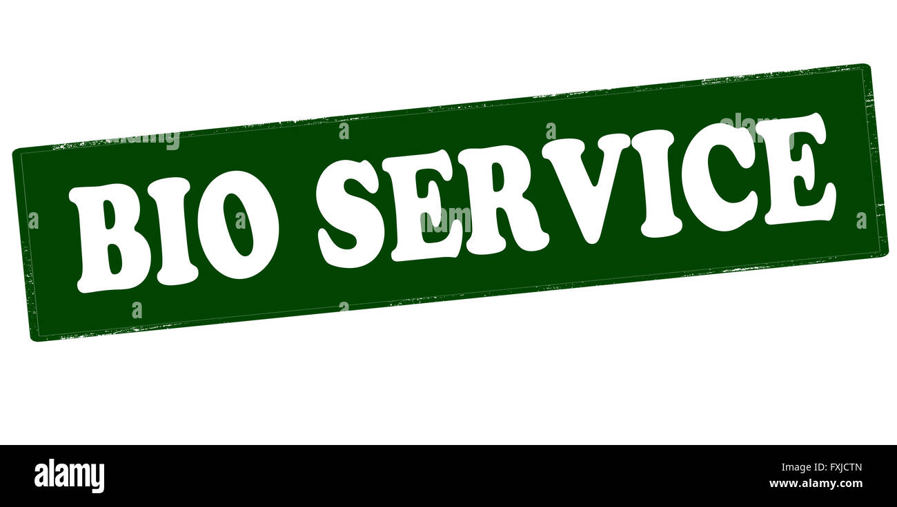 Rubber stamp with text bio service inside, vector illustration Stock ...