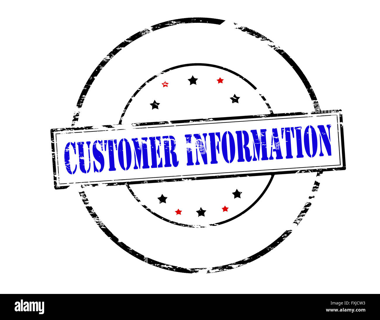 Rubber stamp with text customer information inside, vector illustration ...
