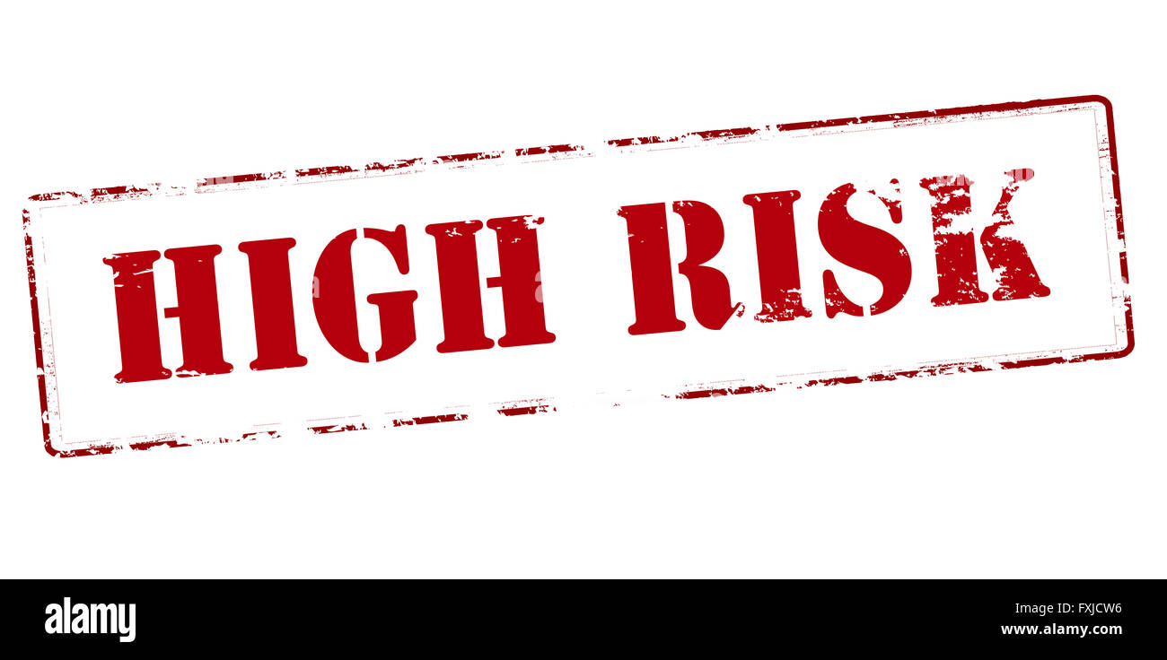 Rubber stamp with text high risk inside, vector illustration Stock ...