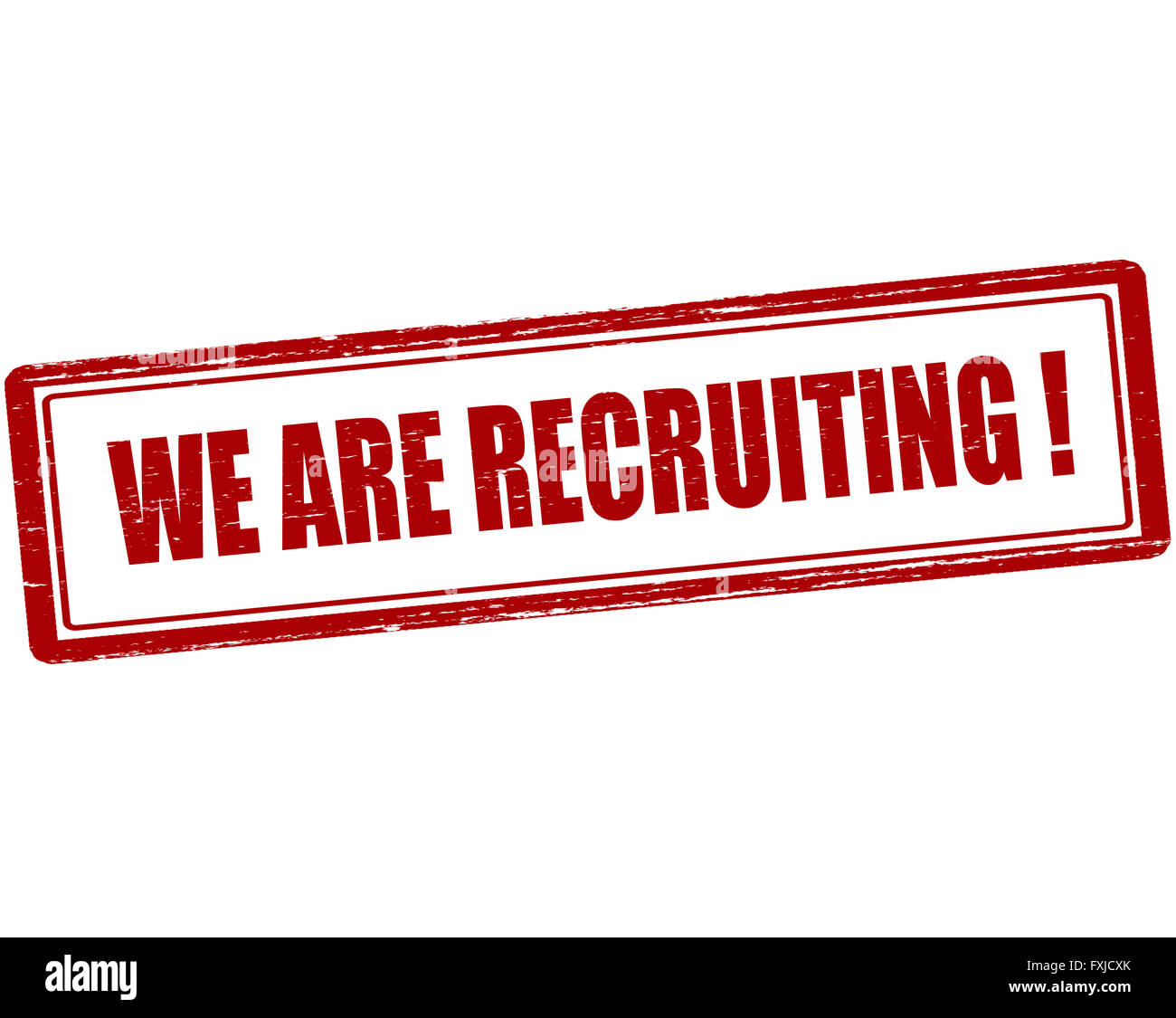 Rubber stamp with text we are recruiting inside, vector illustration ...