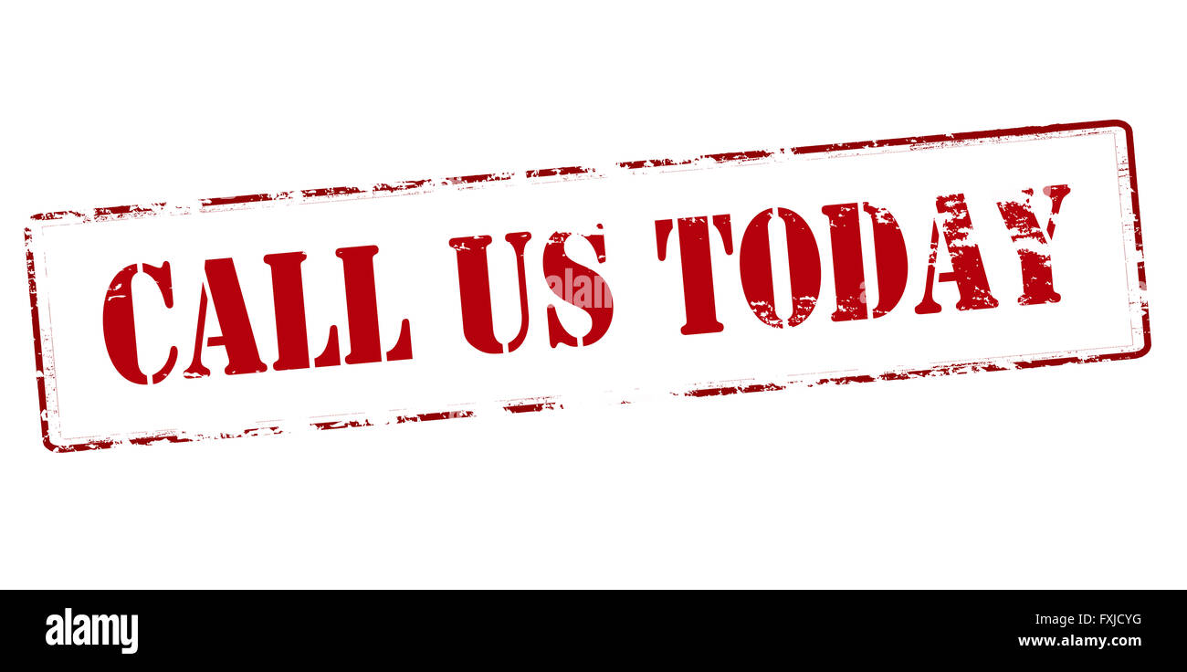 Rubber stamp with text call us today inside, vector illustration Stock ...
