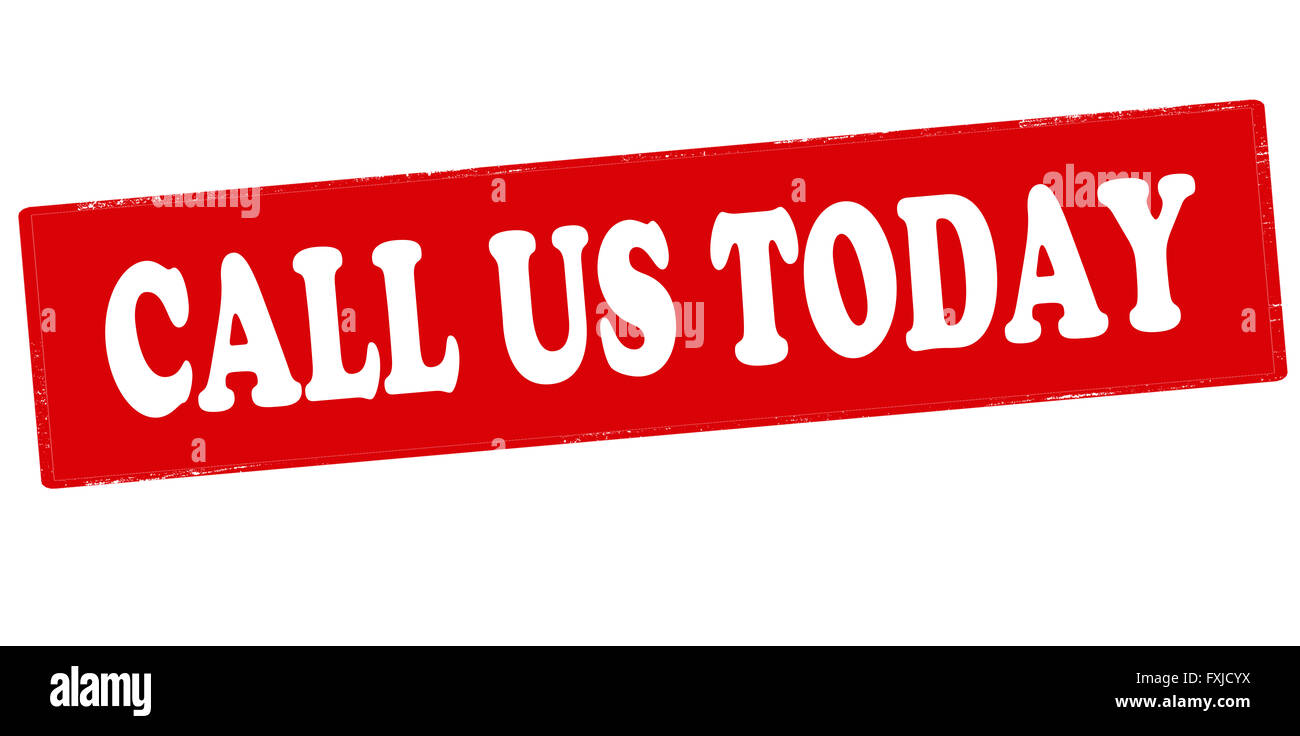 Rubber stamp with text call us today inside, vector illustration Stock ...