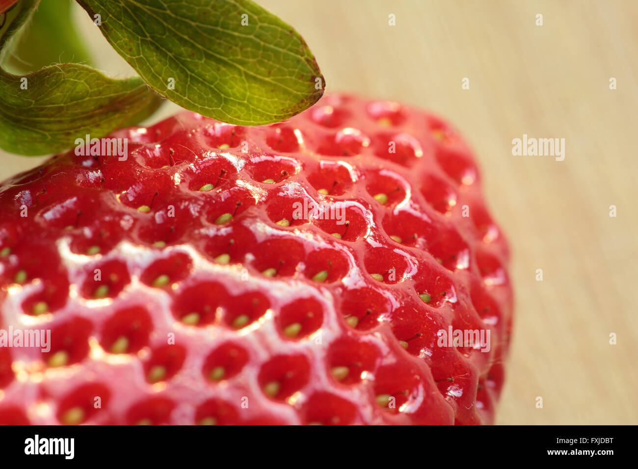 Macro Photography of a strawberry with light reflections Stock Photo ...