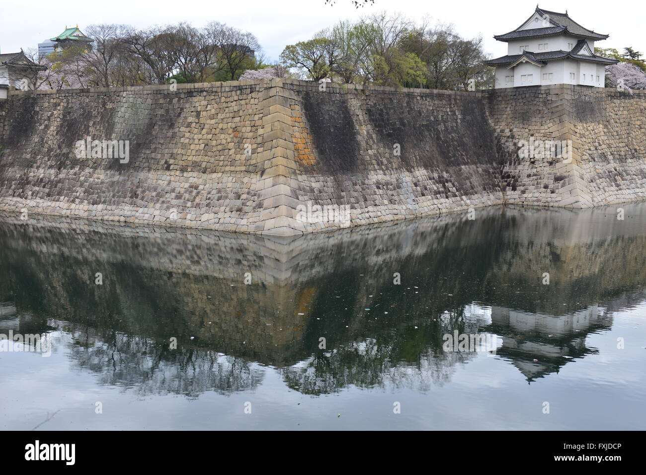 Moat at Osaka Castle, Osaka, Japan Stock Photo - Alamy