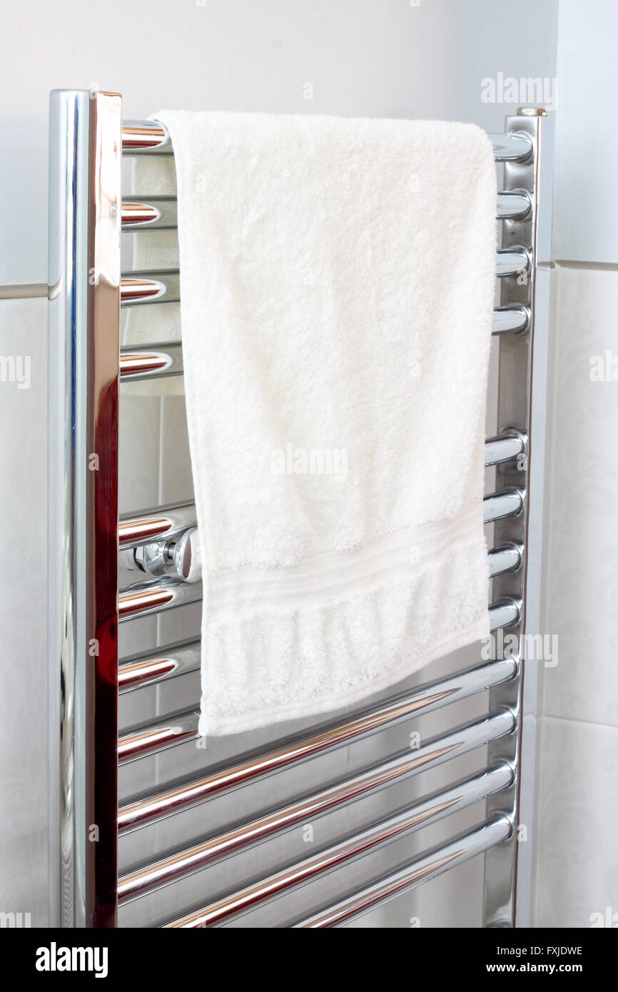 Radiator towel bathroom Stock Photo - Alamy