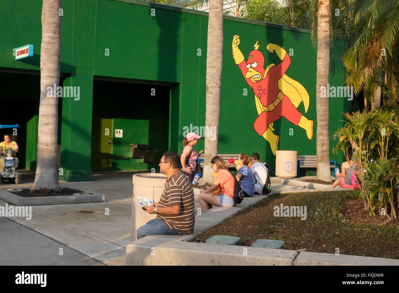 The Simpsons TV Show Character Radioactive Man Painted On The Side Of A ...