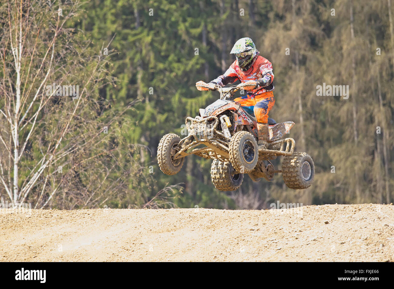 Orange quad bike hi-res stock photography and images - Alamy