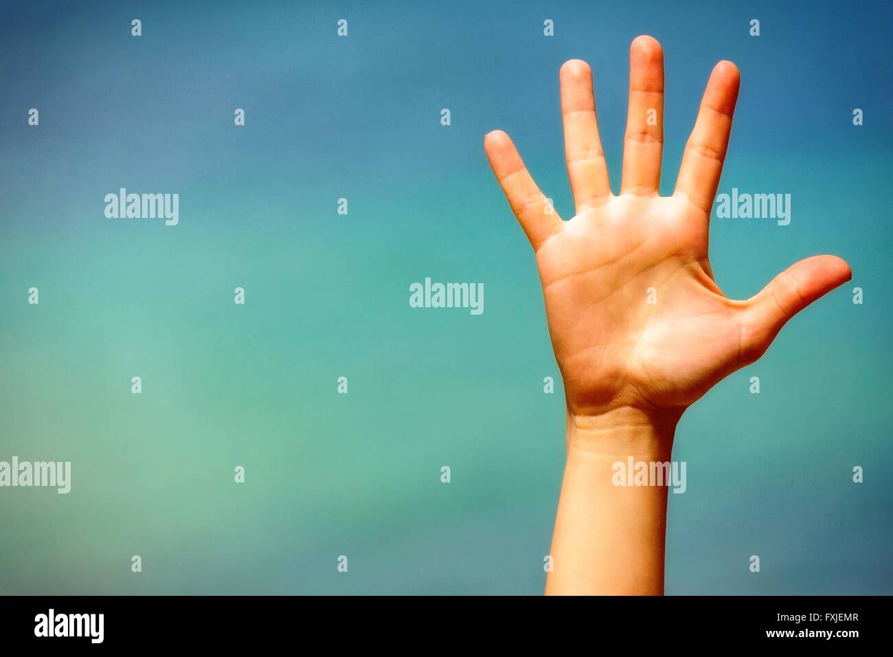 Hello hand sign woman hi-res stock photography and images - Alamy