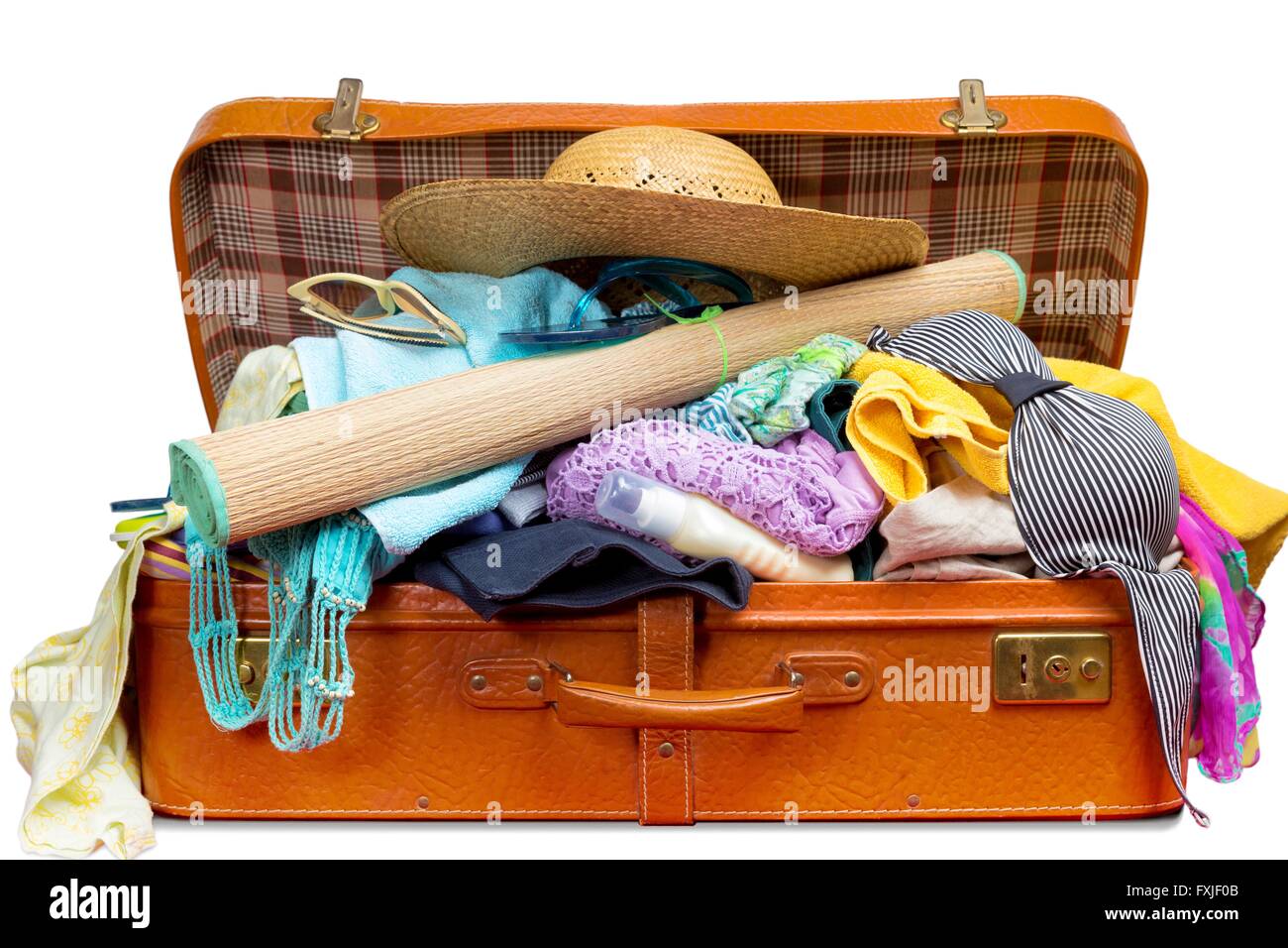 Suitcase for summer vacations Stock Photo - Alamy