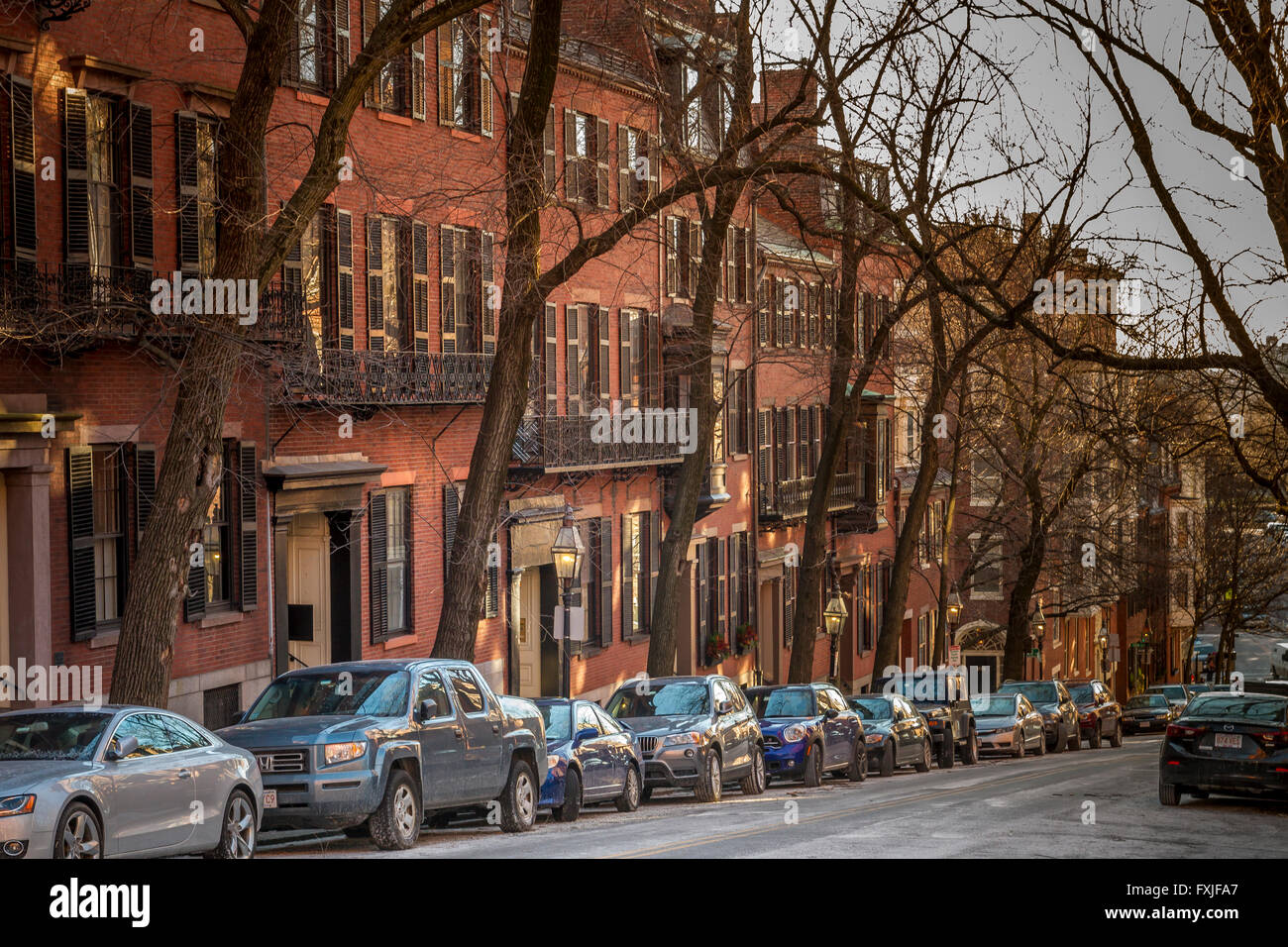 Boston Architecture Beacon Hill Brick High Resolution Stock Photography ...